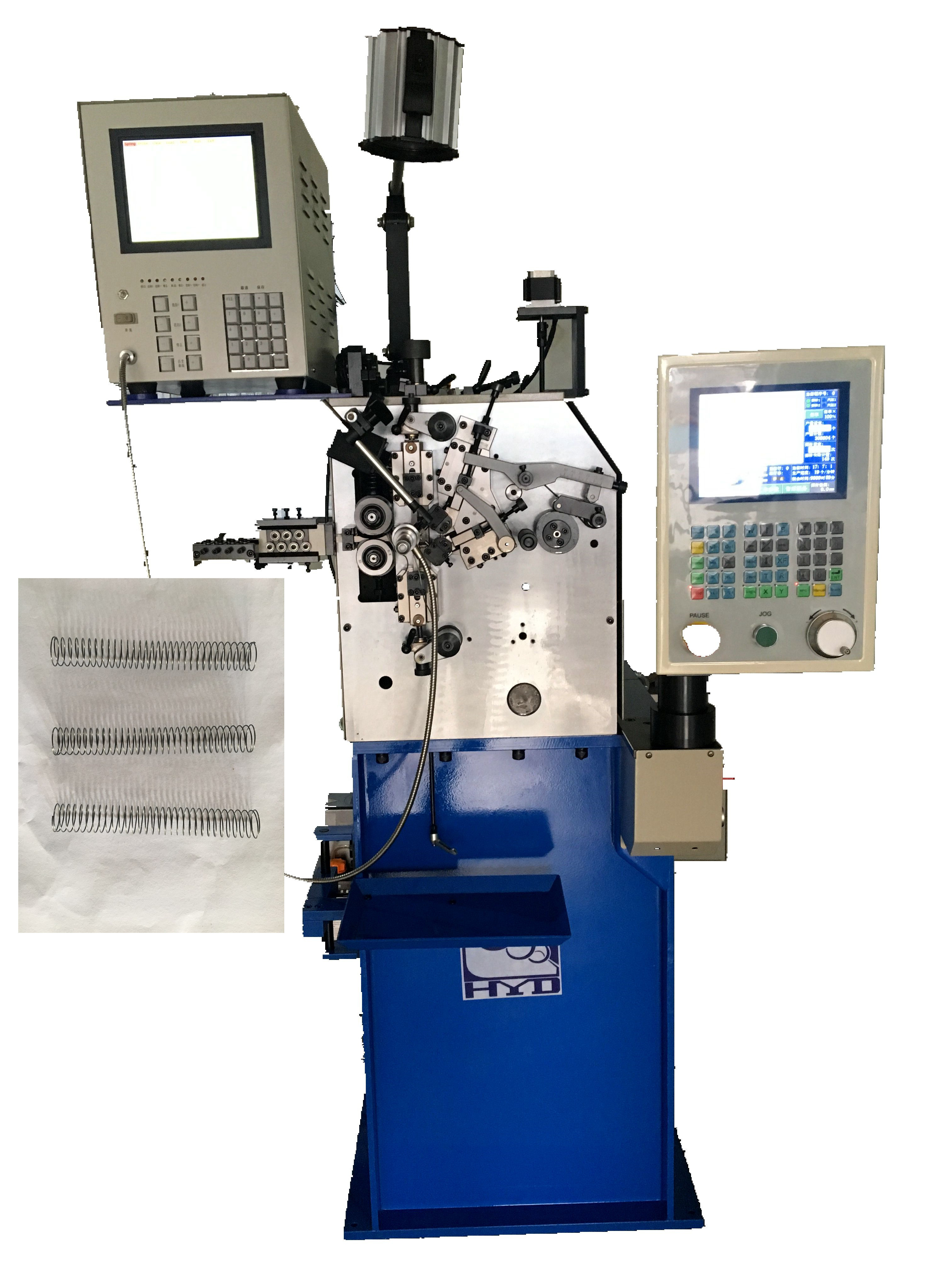 Multi Functional Spring Coiling Machine For Taper Springs / Clip Spring